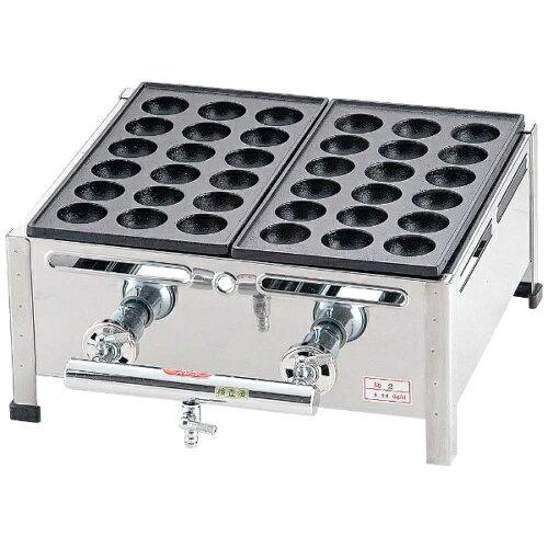 TKG テイケイジイ 遠藤商事 関西式たこ焼器(18穴)1枚掛 LPガス【GTK7801】