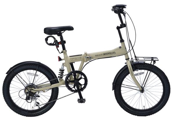 池商 折畳セミファットバイク20・6段ギア サンドベージュ MF-208-SA【沖縄・離島への配送不可】