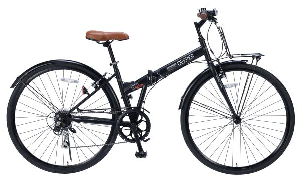 池商 折畳シティクロス27・6段ギア マットブラック DE-601-BK【沖縄・離島への配送不可】