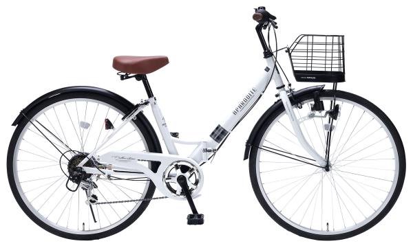 池商 折畳シティサイクル26・6SPダイナモLEDライト・肉厚チューブ ホワイト MC507VALOREW【沖縄・離島への配送不可】