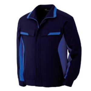 ミドリ安全 VERDEXCEL FLEX 男女兼用 長袖ブルゾン VE57 ネイビー×ロイヤルブルー L