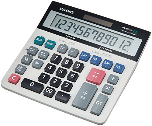 CASIO カシオ 特大表示電卓デスクタイプ DS-120TW 12桁