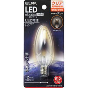 朝日電器 ELPA LEDシャンデリア球(クリア電球色相当) LDC1CL-G-E12-G316の通販はau PAY マーケット - ECJOY! | au PAY マーケット－通販サイト