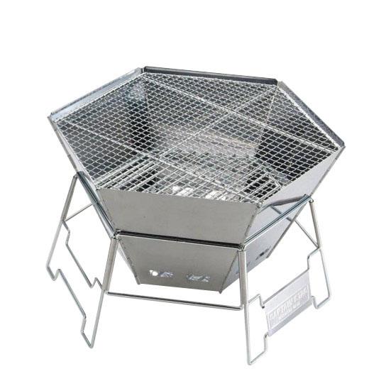 キャプテンスタッグ(CAPTAIN STAG) ヘキサステンレスファイアグリル L  M-6500  PM-6500