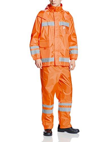 3810-S-25 カジメイク3810視認性レインスーツSオレンジ