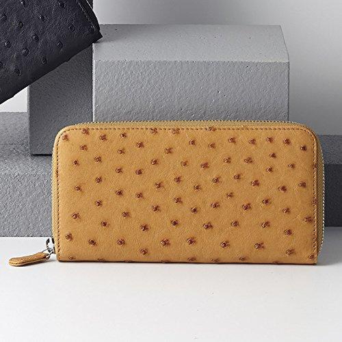 ELYSION (M61314239) オーストリッチラウンドファスナー長財布 Y S-NO153106YE