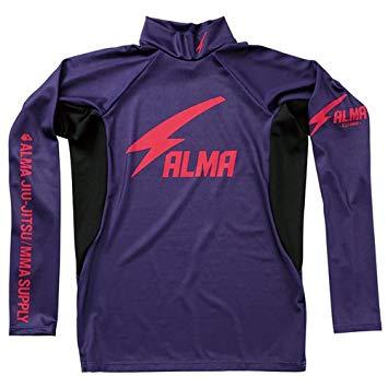 マーシャルワールド ALRH1-XS-PU サンダー ロングラッシュ ハイネック 紫×黒 XS【新ロゴでの手配となります】