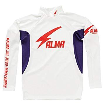 マーシャルワールド ALRH1-XL-WH サンダー ロングラッシュ ハイネック 白×紫 XL【新ロゴでの手配となります】