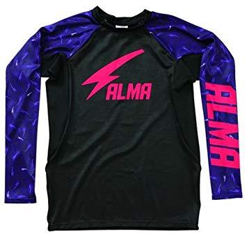 マーシャルワールド ALRL1-XS-PU サンダー カモ ロングラッシュ 紫×黒 XS【新ロゴでの手配となります】