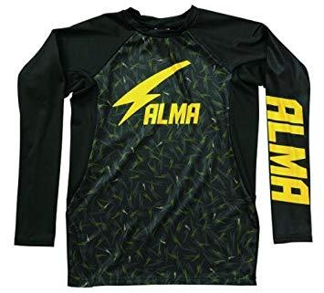 マーシャルワールド ALRL1-L-GR サンダー カモ ロングラッシュ 緑×黒 L【新ロゴでの手配となります】