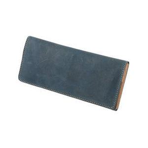 ヴァヒオ m.i.u.o.j ヌメ革 長財布 ブルー  OJ-4524