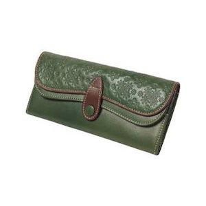 ギフテック ヴァヒオ イタリアンレザー 長財布 グリーン  VP-2150