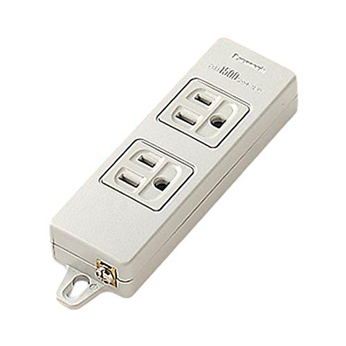 ナショナル OAタップ 接地コンセント 2コ口 マグネット付 コードなし 15A 125V グレー WCH2302Hの通販はau PAY ...