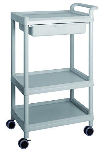 アズワン モバイルイージーカート(トールタイプ/ワイド32) 3段 引出しあり (グレー) ME32D 1個