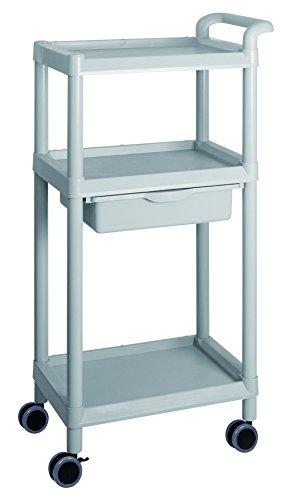 アズワン モバイルイージーカート(トールタイプ/レギュラー31)3段 グレー ME31B   1個