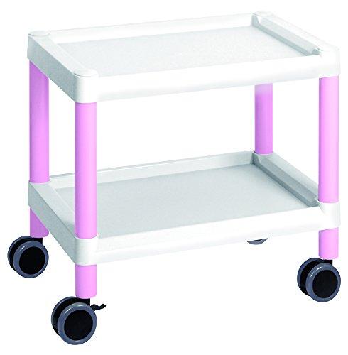 アズワン モバイルカート(低床型) 532×368×500 MC10 ピンク 1個