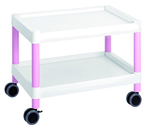 アズワン モバイルカート(低床型) 645×447×492 MC20 ピンク 1個
