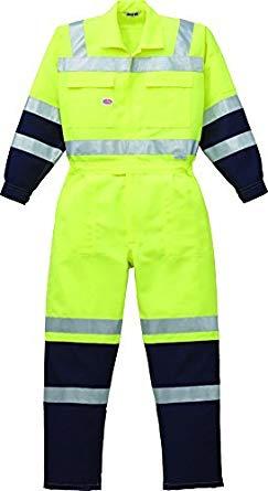 山田辰 7620YE3LAUTO-BI 高視認ツナギ服 3Lサイズ イエロー8363771