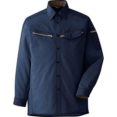 VES2537UE5Lミドリ安全 ベルデクセル 男女ペア 交織ストレッチシャツ VES2537上 5L8357074