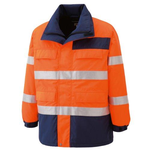 SE1125UE4Lミドリ安全 高視認性 防水帯電防止防寒コート オレンジ 4L7978791