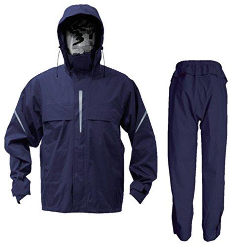 TRUSCO トラスコ中山 TRW36055MTRUSCO ベンチレーション(通気口)付レインスーツ ネイビー M8564318