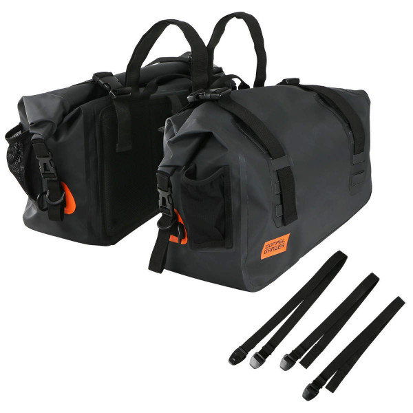 DOPPELGANGER ドッペルギャンガー ターポリンサイドバッグ 【キャンプツーリングに必要な防水・大容量】 40L バイク用 ターポリンバッグシリーズ ブラック DBT393-BK ※北海道、沖縄、離島配送不可【沖縄・離島への配送不可】