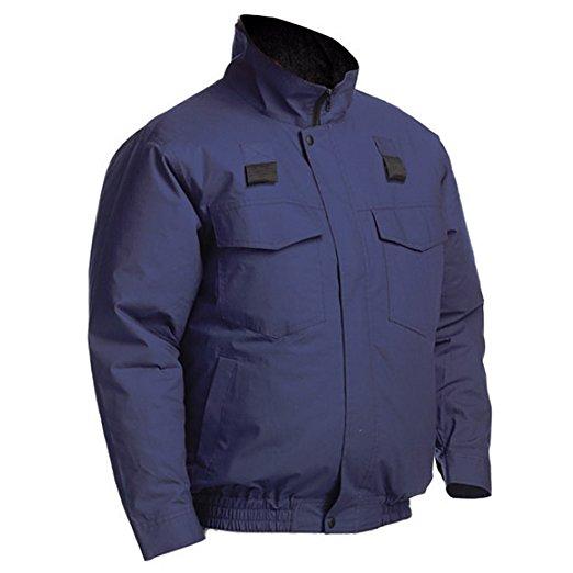 リンクサス 長袖ワークブルゾン(綿100%) ブルー ハーネスタイプ LX-6700WFHB 5L