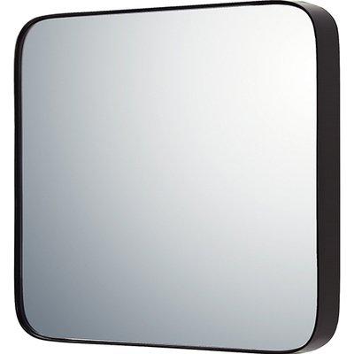 ユーパワー スリムライン ミラー「ラウンドコーナーL(グロスブラック)」【SM-09042】