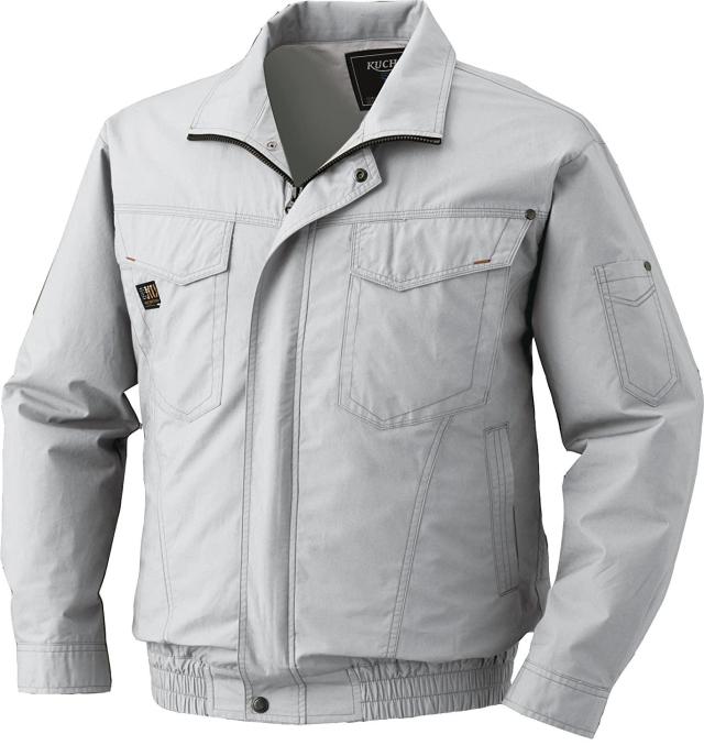 KUCHOFUKU 空調服 空調服 綿薄手タチエリウェアのみ シルバー L