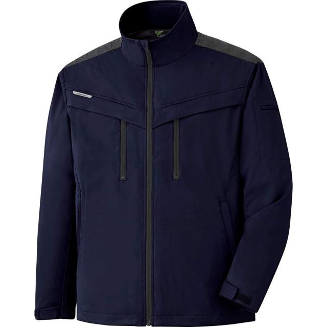 ミドリ安全 VERDEXCEL ストレッチ防寒ジャンパー VE2007 上 ネイビー L