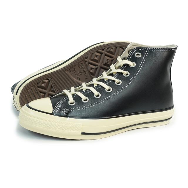 コンバース CONVERSE スニーカー ハイカット メンズ レディース レザー オールスター US HI ブラック 黒 LEATHER ALL STAR US HI