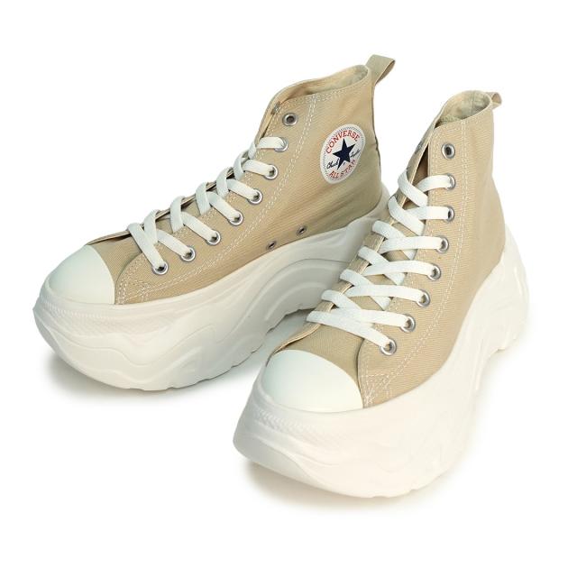 コンバース CONVERSE スニーカー ハイカット 厚底 軽量 メンズ レディース オールスター シティハイク HI ライトベージュ ALL STAR CITYHIKE HI