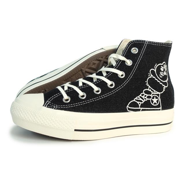 コンバース CONVERSE スニーカー ハイカット レディース オールスター PLTS OG HI /可哀想に！おぱんちゅうさぎ ブラック ALL STAR PLTS OG HI / KAWAISOUNI!