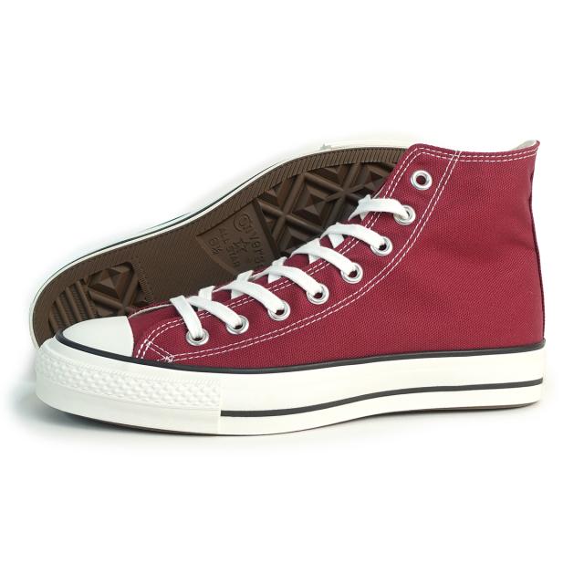 コンバース CONVERSE スニーカー メンズ レディース ハイカット キャンバス オールスター J HI バーガンディ CANVAS ALL STAR J HI 日本製