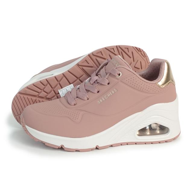 SKECHERS スケッチャーズ スニーカー レディース ウノウェッジ ハイ ステップス 177520 ROS ローズ ピンク系 UNO WEDGE
