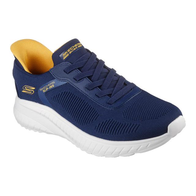 SKECHERS スケッチャーズ スリップインズ ハンズフリー スニーカー スリッポン ボブス スポート スクワッド カオス - ソリッド ステップ 118312W NVY ネイビー