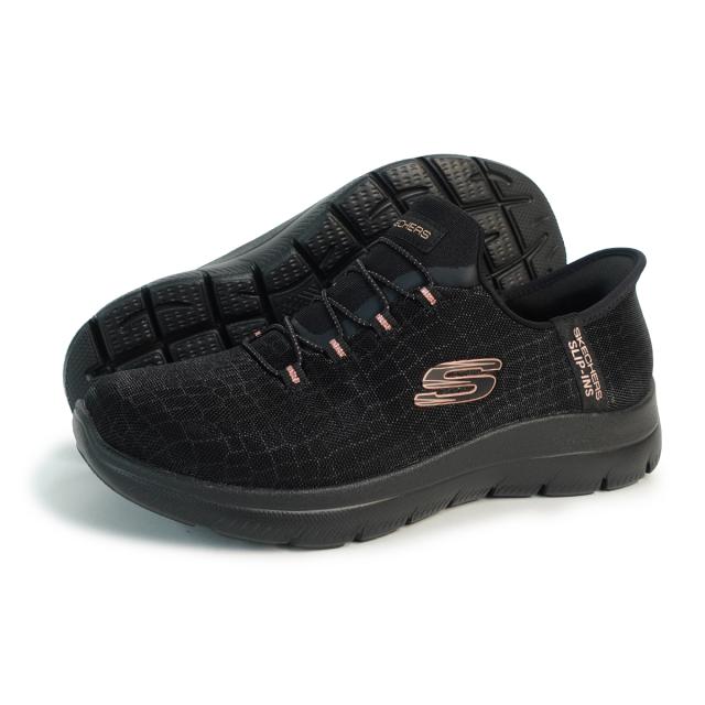 SKECHERS スケッチャーズ スニーカー レディース スリップインズ スリッポン サミッツ クラッシー ナイト 150128W BKGD ブラック/ゴールド SUMMITS