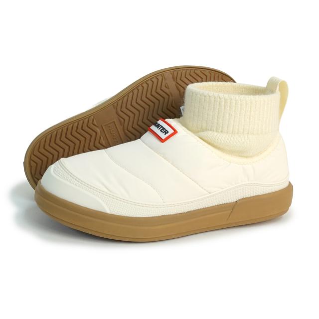 【並行輸入品】 HUNTER ハンター レディース ブーツ WFS2265REN-WGU ホワイト ガム  イン/アウト パファー ニッテッド カフ ブーツ IN/OUT PUFFER KNITTED CUFF BOOT BAR