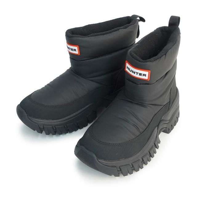 【並行輸入品】 HUNTER ハンター レディース ブーツ イントレピッド ワンダラー ショート スノー ブーツ UFS7119WWU-BLK ブラック INTREPID WANDERER SHORT  BOOT