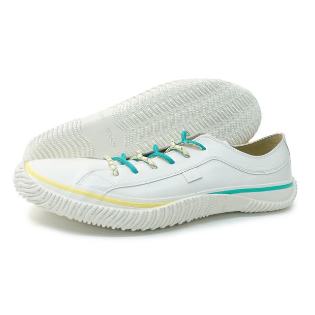 SPINGLE スピングル スニーカー ローカット SP-1045 ホワイト/イエロー カンガルーレザー 日本製 スピングルムーブ SPINGLE MOVE