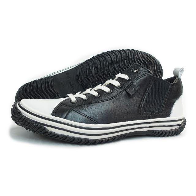 SPINGLE スピングル スニーカー SP-442 Shiro/Kuro メンズ レディース 革 カンガルーレザー  定番 日本製 スピングルムーブ シロ/クロ