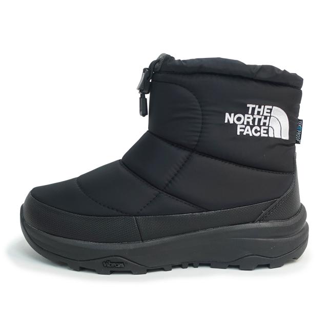 ノースフェイス THE NORTH FACE ヌプシ ブーティ ウォータープルーフ ロゴ ショート アークティックグリップ NF52485 KW TNFブラック×TNFホワイト