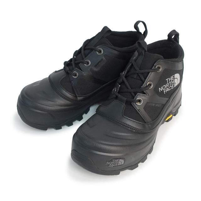 ノースフェイス THE NORTH FACE  ブーツ スノーショット ミッド ウォータープルーフ アークティックグリップ NF52583 KK TNFブラック×TNFブラック