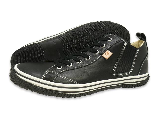 スピングルムーブ SPINGLE MOVE スニーカー メンズ レディース SPM-442 ブラック 黒 ミドルカット カンガルーレザー 本革 日本製 スピングルムーヴ