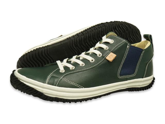 スピングルムーブ SPINGLE MOVE スニーカー メンズ レディース SPM-442 ダークブルー ミドルカット カンガルーレザー 本革 日本製 スピングルムーヴ