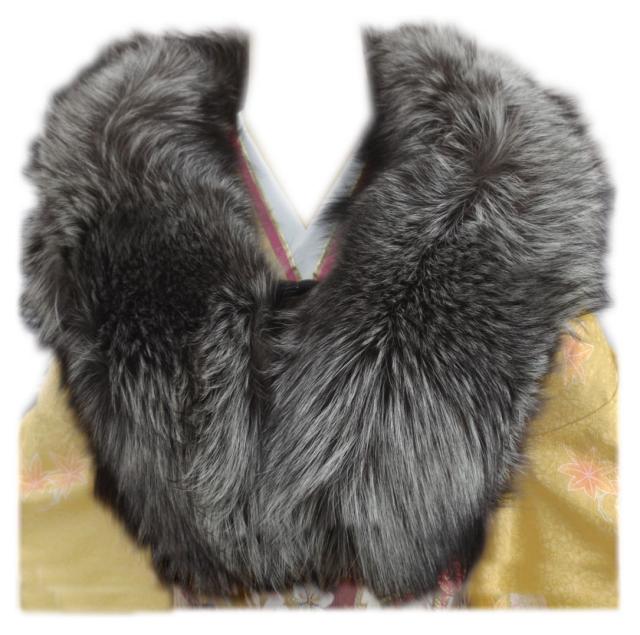 ショール シルバーＦＯＸ フォックス 日本製 振袖 成人式 卒業式 袴 着物 洋装