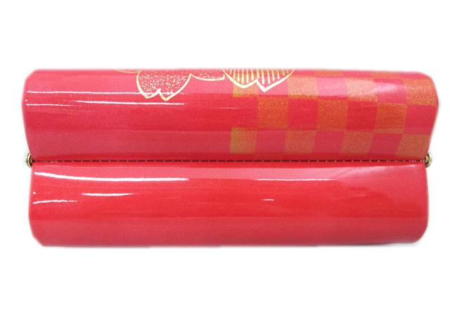 草履バッグセット 朱赤銀ぼかし市松桜八重さくら Ｌ 24.5ｃｍ 振袖 成人式 卒業式 袴 訪問着 着物 きもの 振袖用 はかま