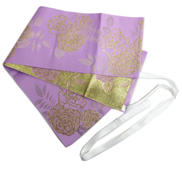 浴衣 セパレート 二部式 結び帯 2点セット ラメ入り 淡クリーム地菊花