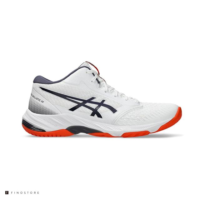 アシックス バレーボールシューズ ネットバーナー バリスティック FF MT 3（ASICS NETBURNER BALLISTIC FF MT 3）1053A056 105 ユニセックス WHITE/INDIGO FOG ミドルカット