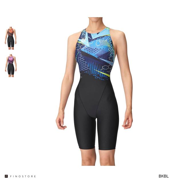 アリーナ 競泳 レース用水着 アクア レーシングワンピーススパッツ オープンバック ハーフレッグ（ARENA AQUA RACING SWIMSUIT）AS4FRC57W レディース 公式大会可 レーシング